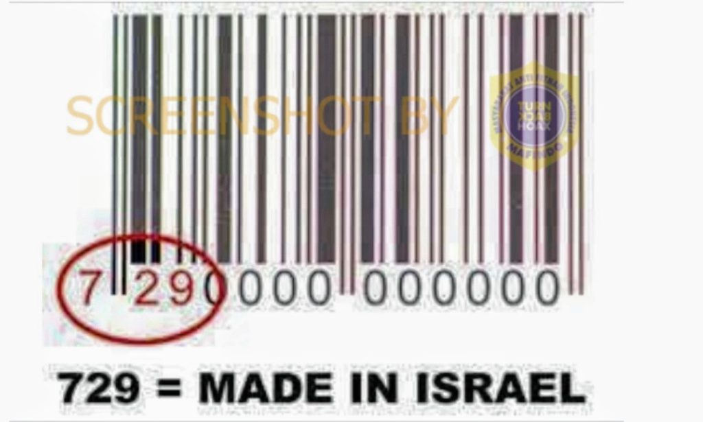 Cek Fakta, Kode Barcode Berawalan Angka 729 Produk Israel? | Infobanknews
