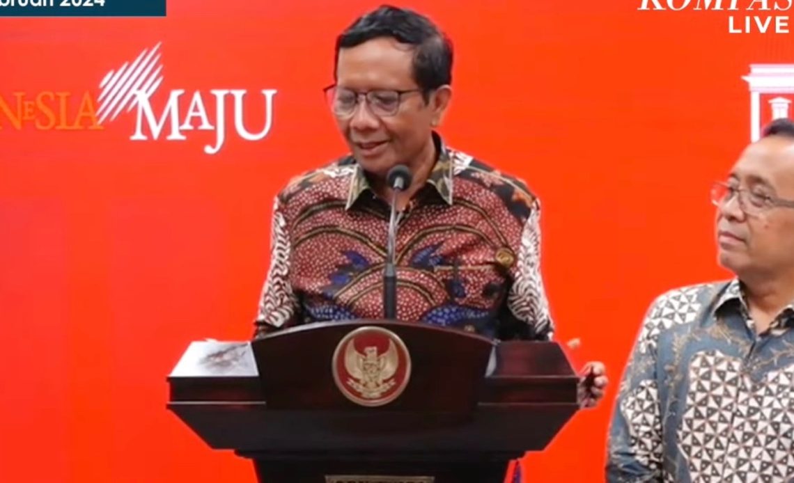 Berikut Tiga Poin Surat Pengunduran Diri Mahfud MD dari Menko Polhukam | Infobanknews